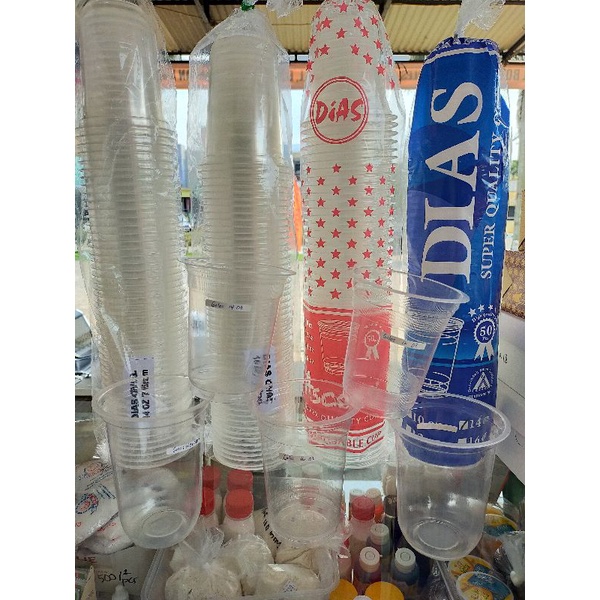 Jual CUP PLASTIK BENING 10, 14, 16, 18 & 22 OZ RATA & OVAL | Shopee ...