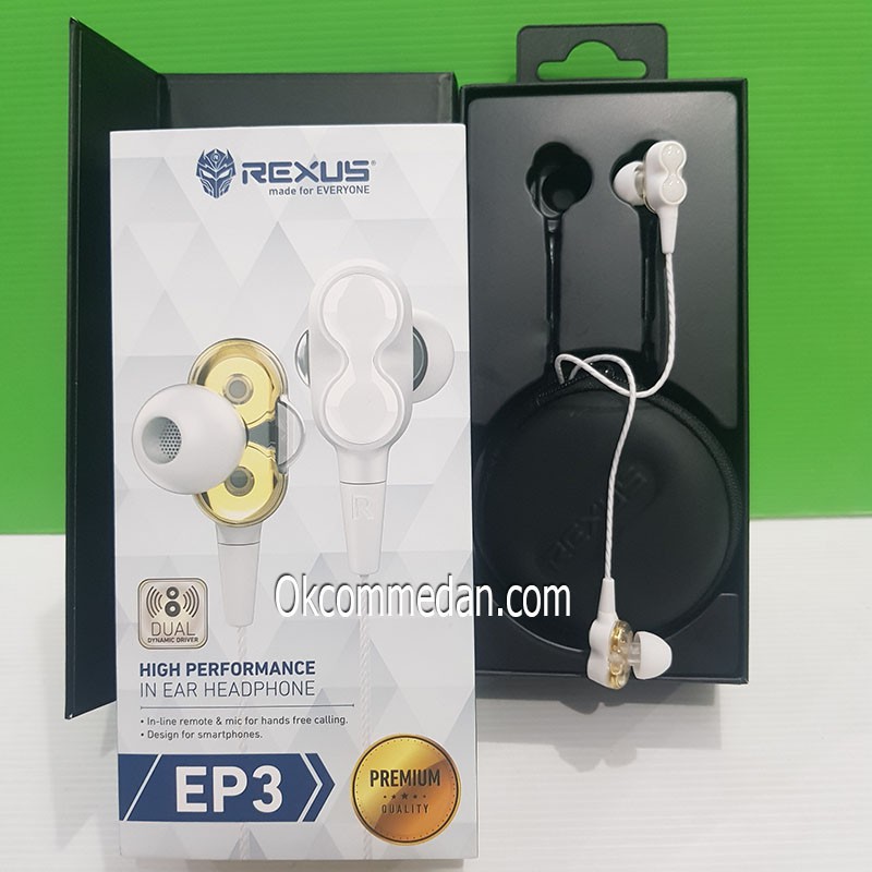 Jual Rexus EP3 Dual Driver Earphone | Shopee Indonesia