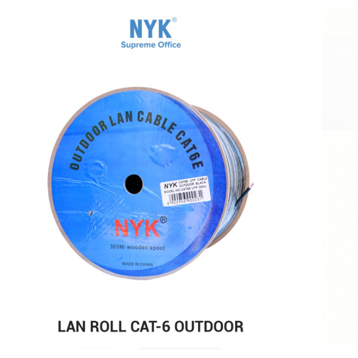 Jual Kabel lan 305m Nyk Outdoor cat 6e utp - Cable lan rj45 roll nyk cat6 | Shopee Indonesia