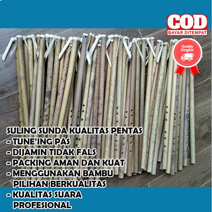 Jual (COD-BAYAR DITEMPAT) SULING SERULING BAMBU SUNDA LUBANG 6 KUALITAS ...