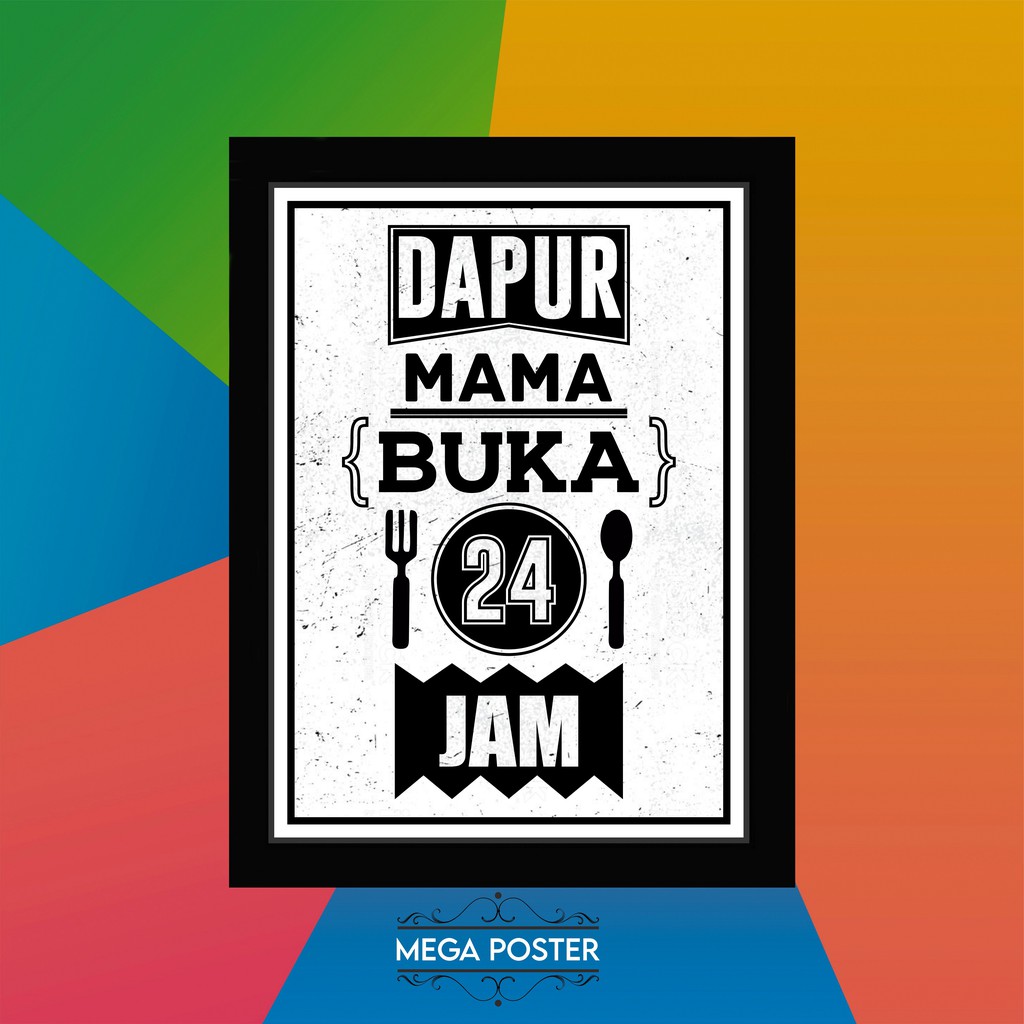Jual Wall Decor Tipografi Poster - Dapur Mama - Hiasan Dinding Pugira ...