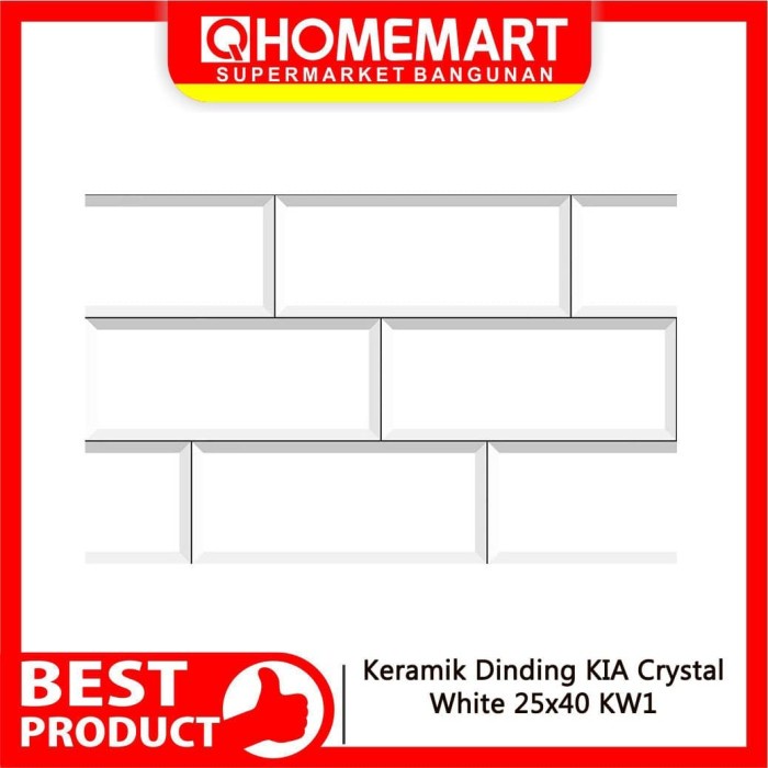 Jual KERAMIK DINDING KIA CRYSTAL WHITE / 25X40 KW1 | Shopee Indonesia