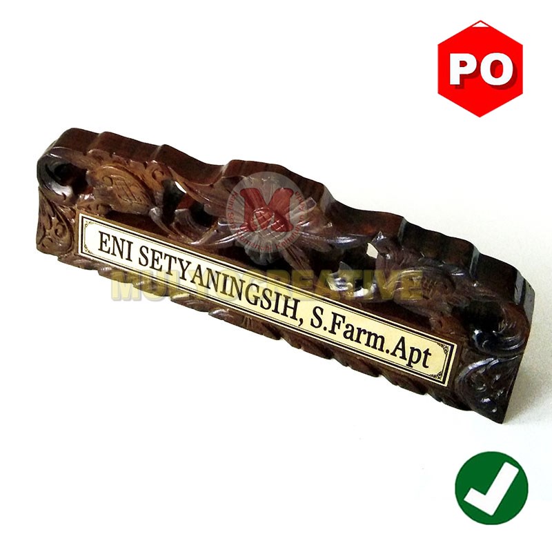 Jual Papan Nama Meja Dari Bahan Kayu - Papan Nama Ukir Kayu Custom ...