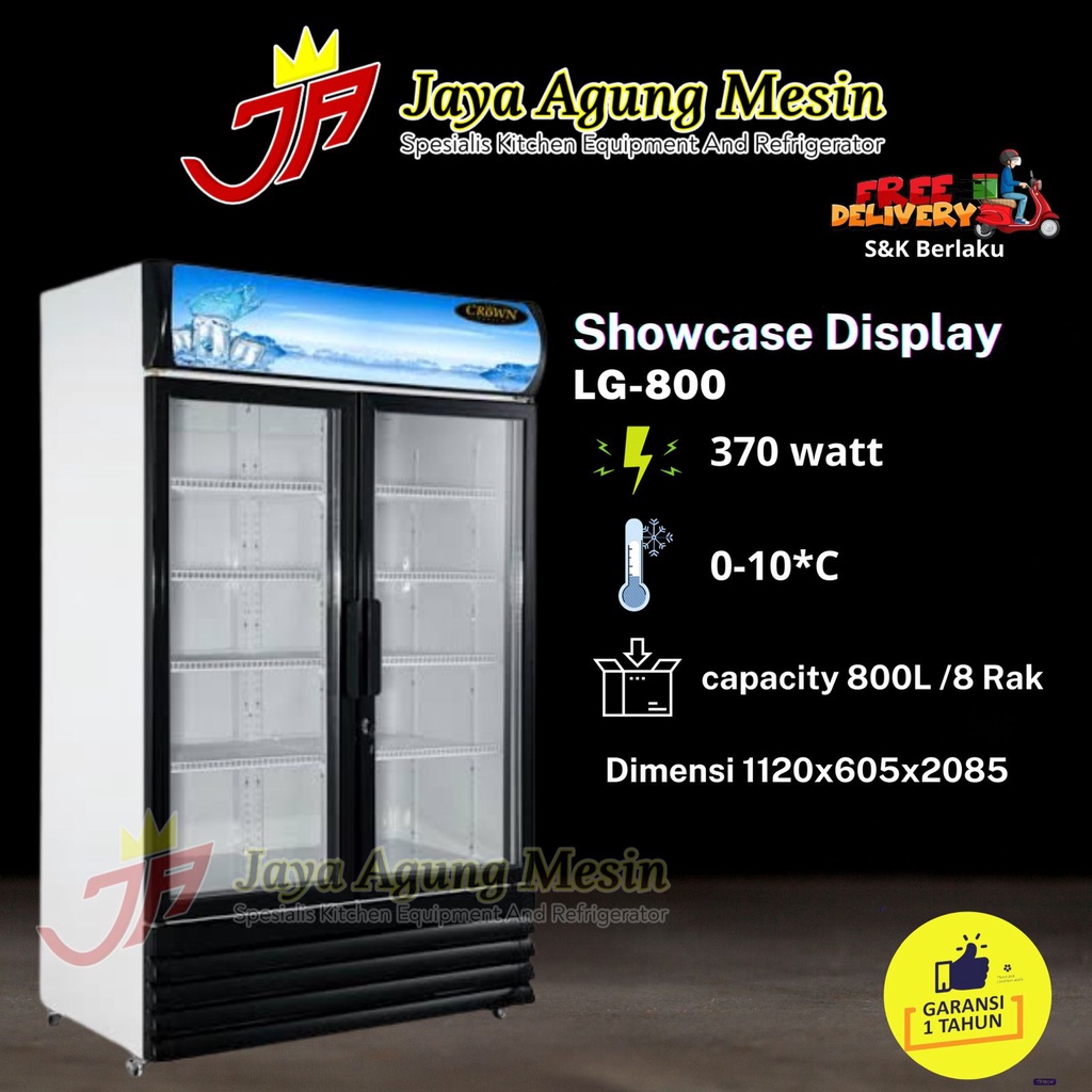 Jual Display Cooler Crown Horeca LG-800 / Mesin Display Minuman Crown | Shopee Indonesia
