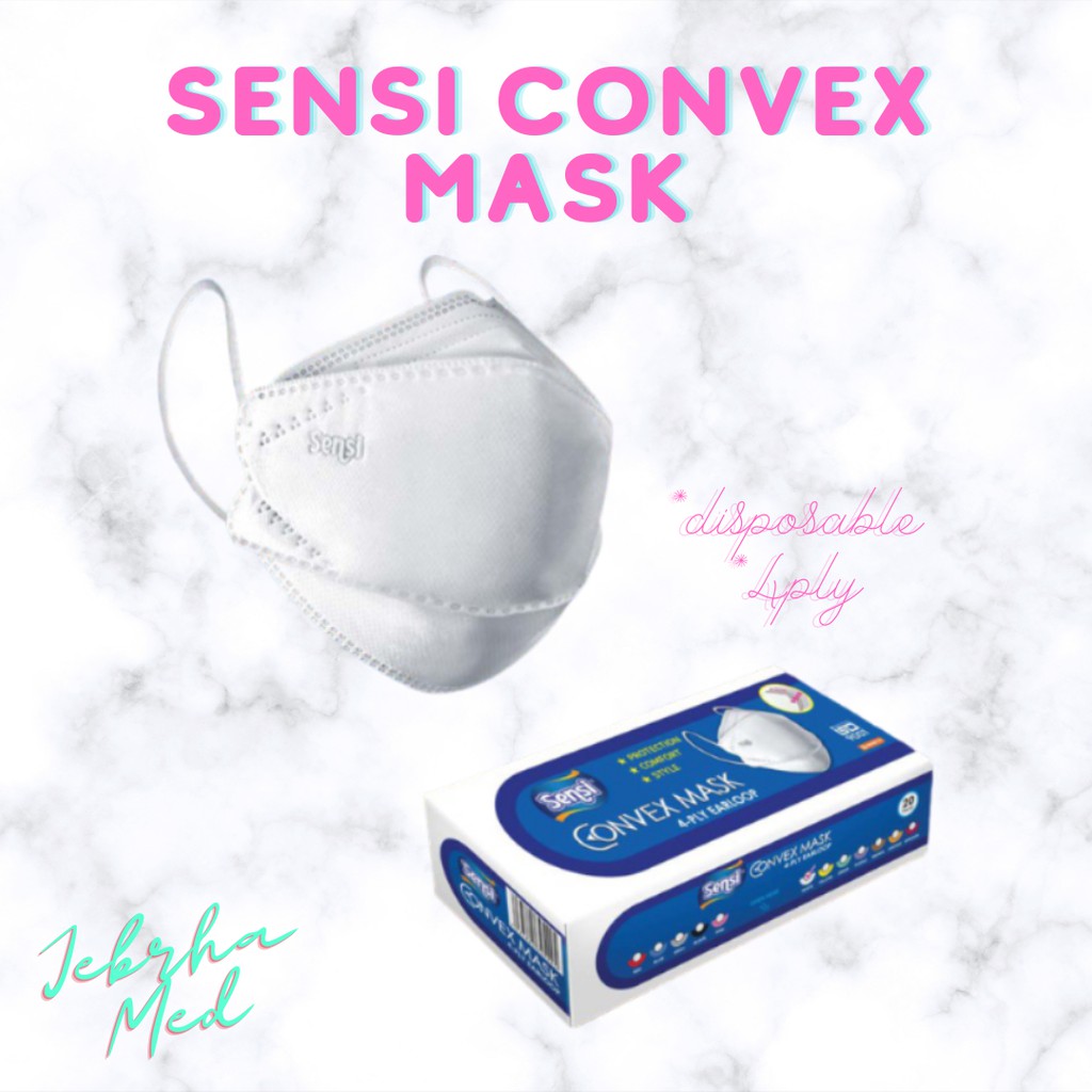Jual Sensi Convex Mask 4 ply Earloop isi 20 pcs | Shopee Indonesia