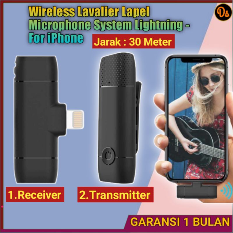 Jual PROMO ORIGINAL Mic HP Wireless Lavalier Lapel Microphone System ...