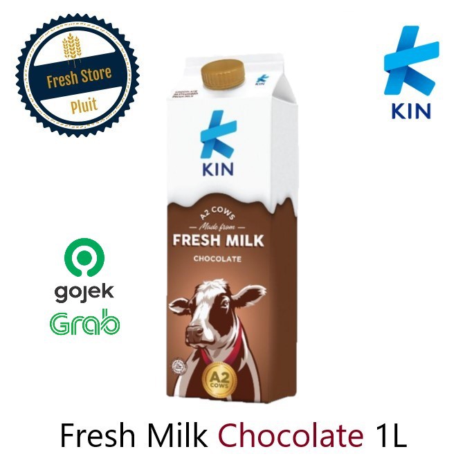 Jual Susu Segar KIN Pasteurisasi Fresh Milk 1L | Chocolate Coklat | Shopee Indonesia