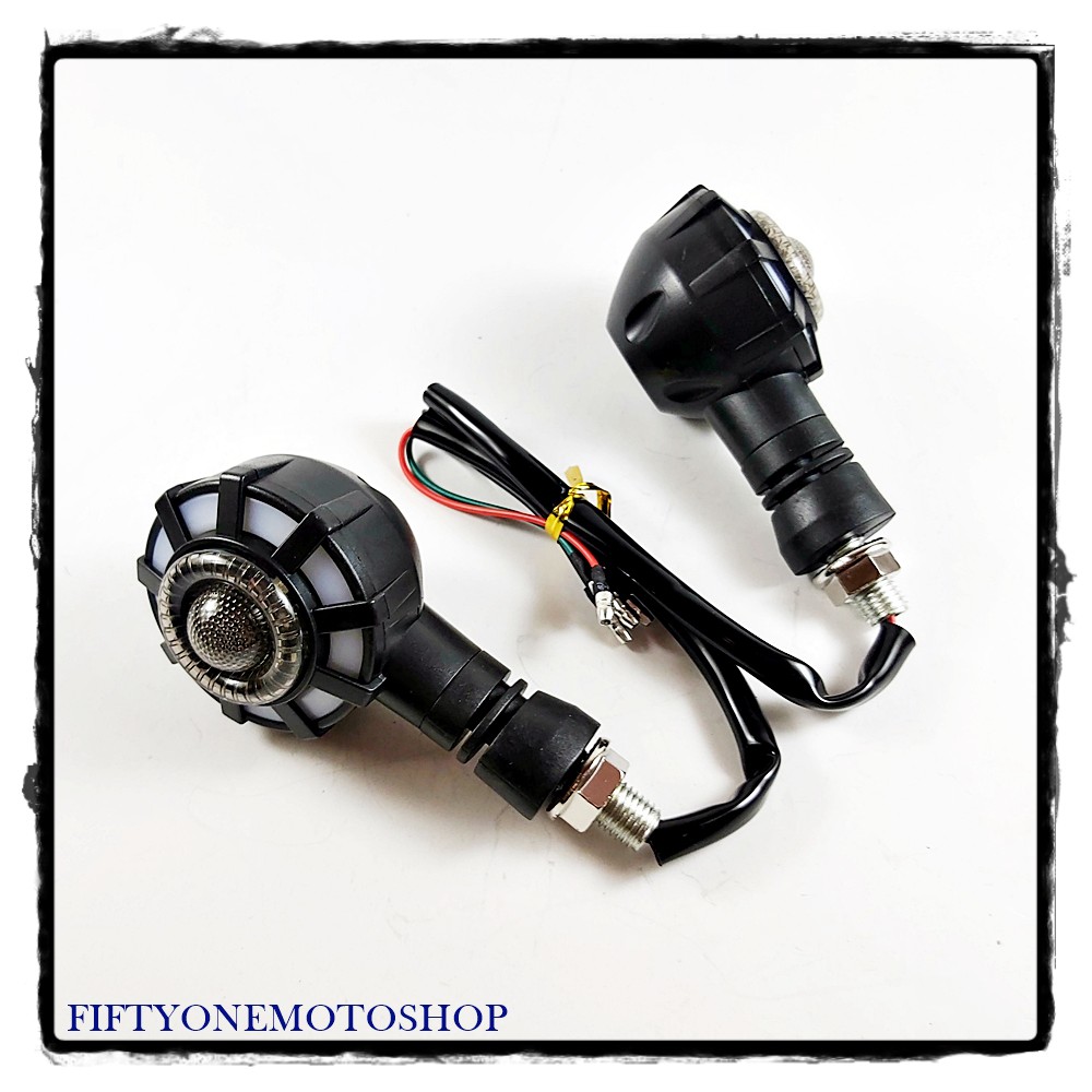 Jual Lampu Sein LED Motor Biru Kuning Bulat Universal | Shopee Indonesia