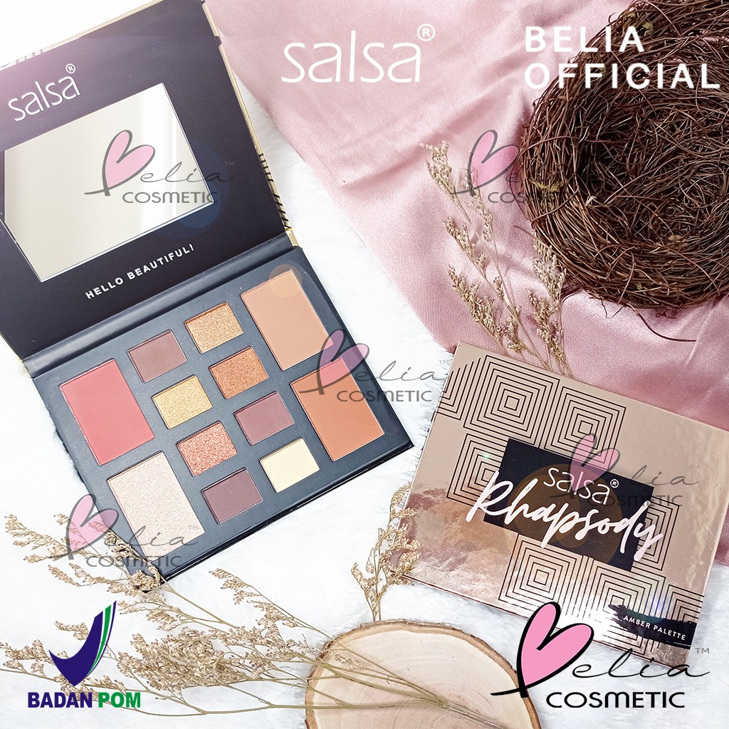 Jual BELIA SALSA Rhapsody Face Palette Eyeshadow Contour Highlighter ...