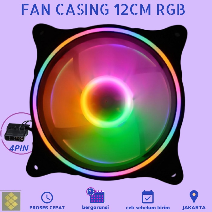Jual Fan Casing Rgb Fan Rgb 12cm Fan Casing 12cm Full Color Bright