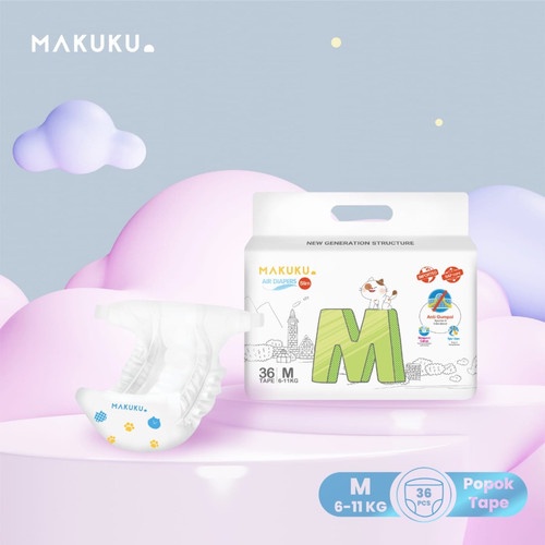 Jual Makuku Air Diapers Slim Tape - Popok Diaper | Shopee Indonesia