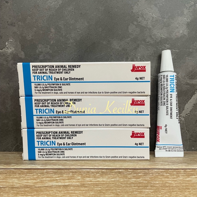 Jual Tricin Eye Ointment Salep Mata & Telinga Anjing Kucing 4gr ...