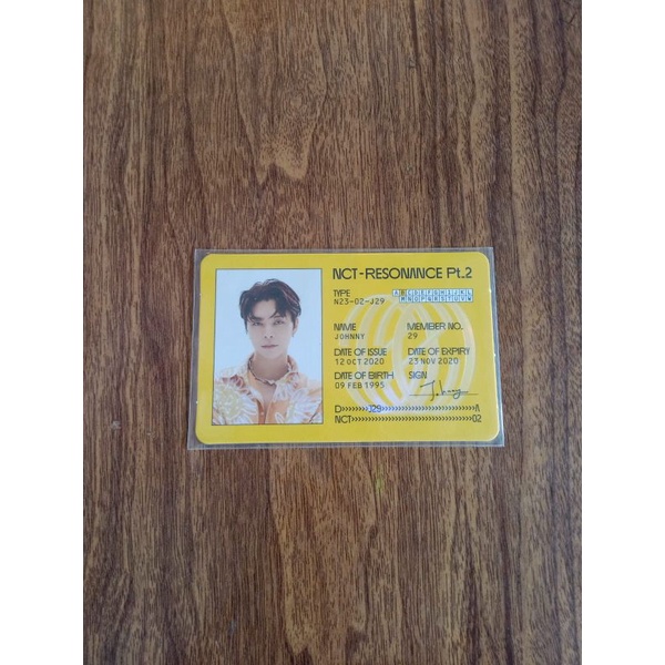 Jual ID Card Johnny NCT (Departure Version) | Shopee Indonesia