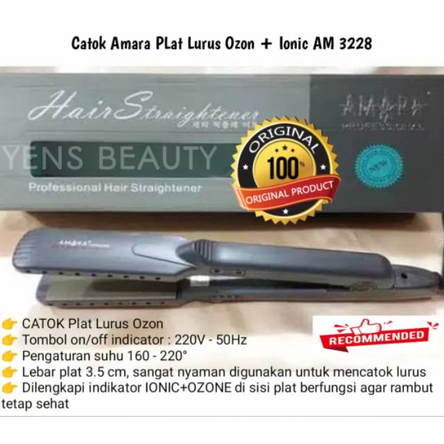 Jual Catok Amara Plat Lebar Ion Ozon (AM-3228) | Shopee Indonesia