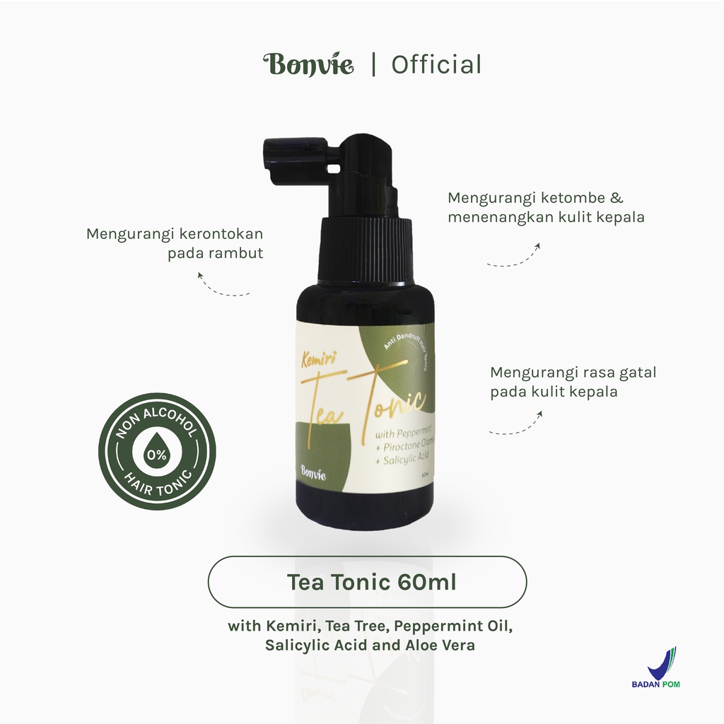 Jual Bonvie Anti Dandruff Kemiri Tea Hair Tonic (60ml) | Anti Ketombe ...