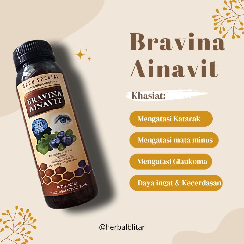 Jual BRAVINA AINAVIT HERBAL KESEHATAN MATA DAN OTAK | Shopee Indonesia