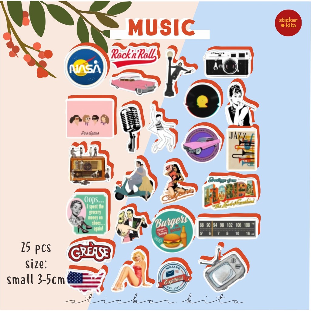 Jual Music Pack - Sticker Tumblr Aesthetic [FREE GIFT] // BISA CUSTOM ...