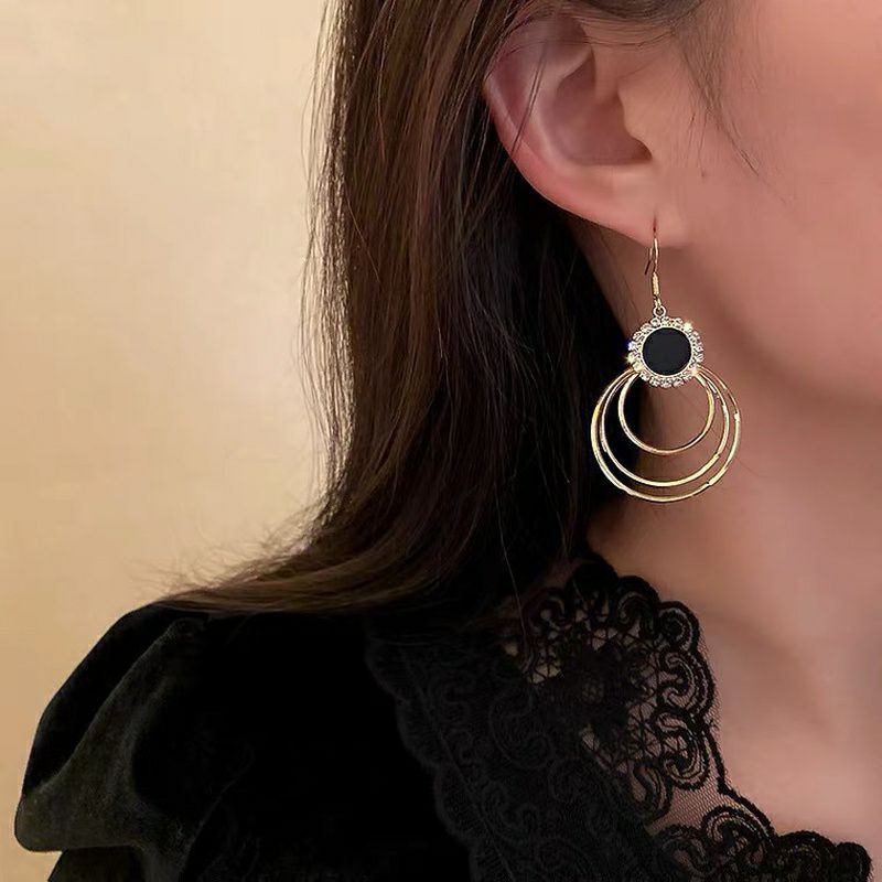 Jual Anting Pesta Tassel Korea Tusuk Hooks Ring Bulat Hijab Vintage ...