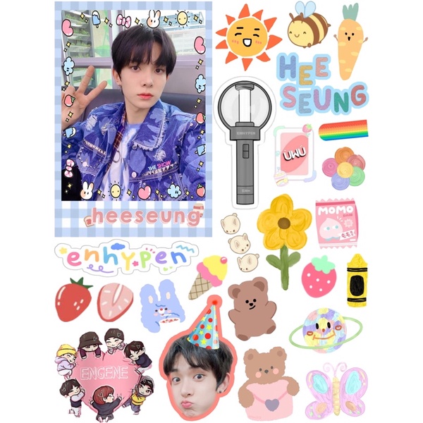 Jual Stiker ENHYPEN Cute Aesthetic ( Sudah Cutting ) Jay Sunghoon Heeseung Sunoo Jake Jungwon ...