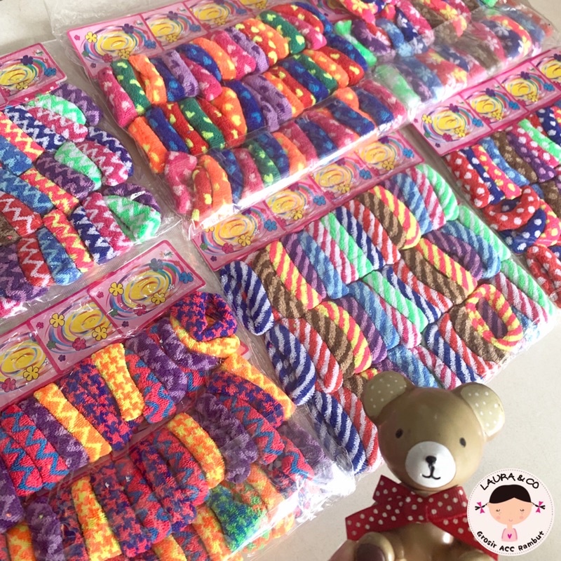 Jual Ikat rambut / tali rambut isi banyak Tebal Grosir MT | Shopee ...