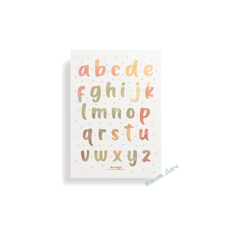 Jual Poster Anak Belajar Alfabet Huruf Besar Kecil Mudah Baca Tulis ...
