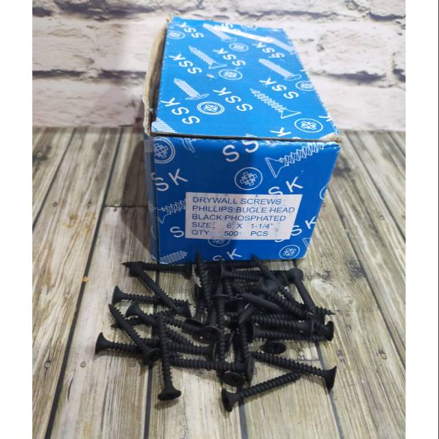 Jual SKRUP GYPSUM SSK 6X1 1/4" (500PCS) | Shopee Indonesia