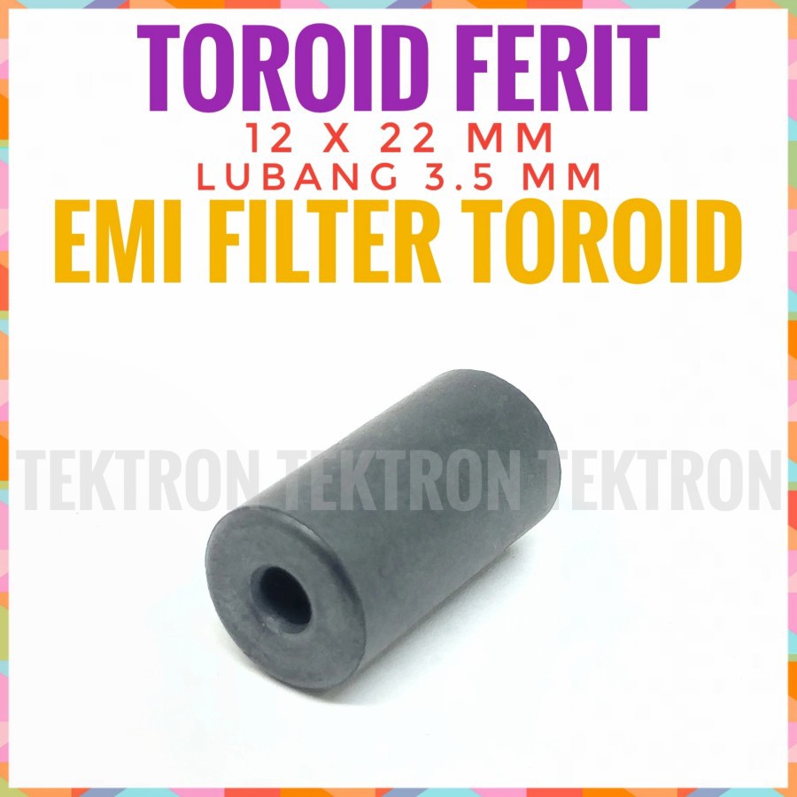 Jual Toroid Ferrite 12x22mm lubang 3.5mm Ring Ferit Tabung EMI Filter ...
