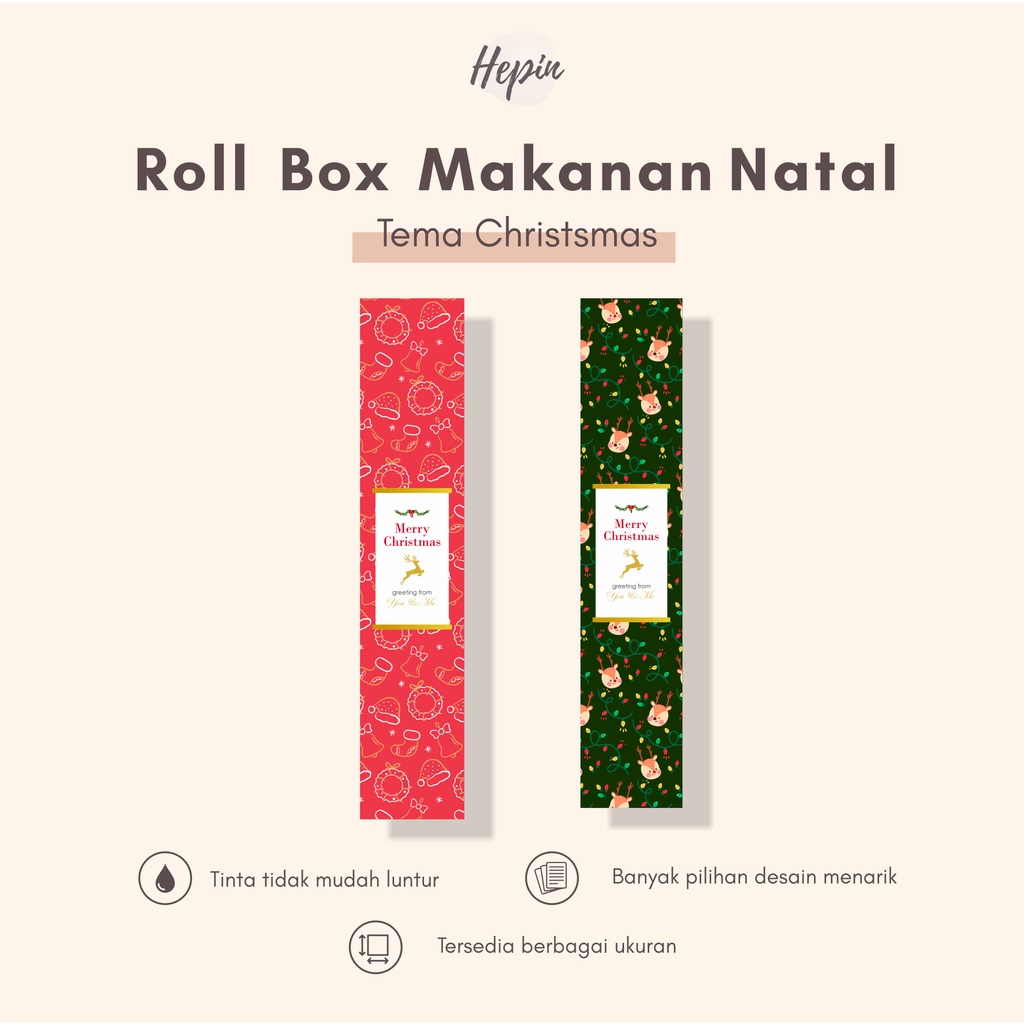 Jual Label Segel Box Makanan Tema CHRISTMAS Natala Hampers - Box ...