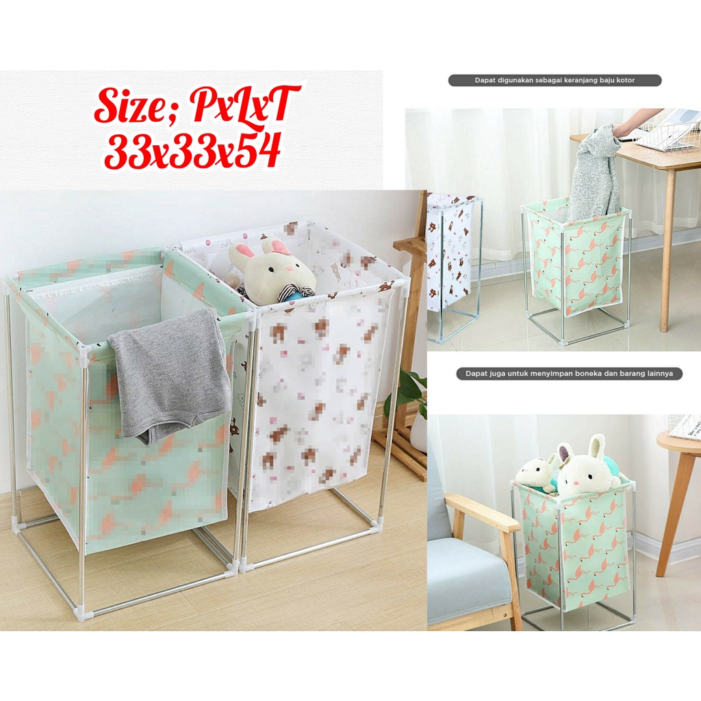 Jual Keranjang Baju Kotor Laundry Bag Cucian/Tempat Boneka/ Keranjang ...