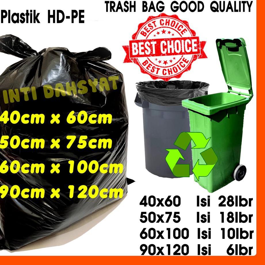 Jual Barang Baru Kantong Plastik Sampah Trash Bag HD-PE Hitam ukuran ...