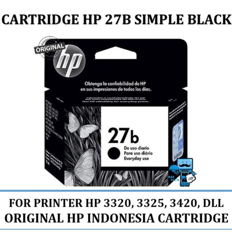 Jual Cartridge hp 27 simple black original | Shopee Indonesia