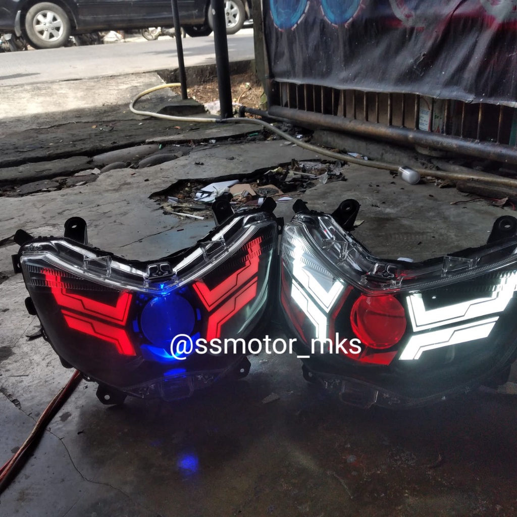 Jual HEADLAMP CUSTOM YAMAHA NMAX OLD / LAMA PROJIE BILED AES TURBO ...