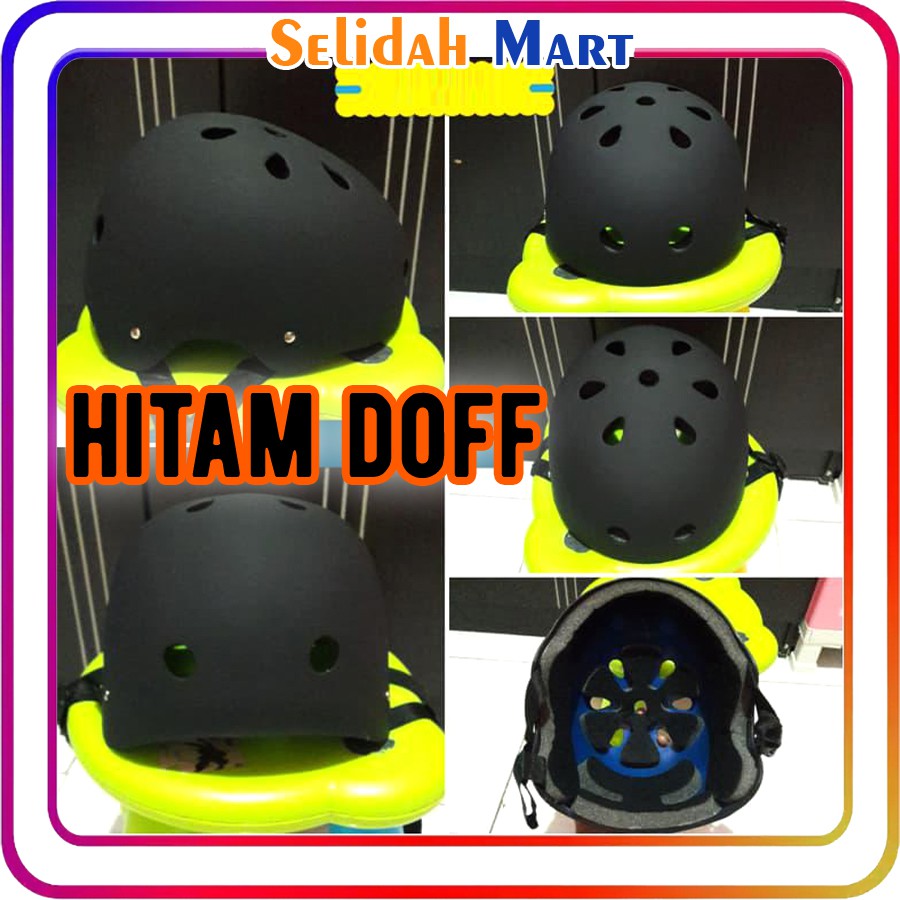 Jual HELM SEPEDA BATOK HELM BATOK Hitam Doff HELM SEPEDA PASIFIC BATOK ...