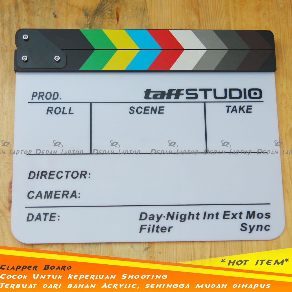 Jual Clapper Board Slate Papan Penanda Take Shot Action Film Shooting ...