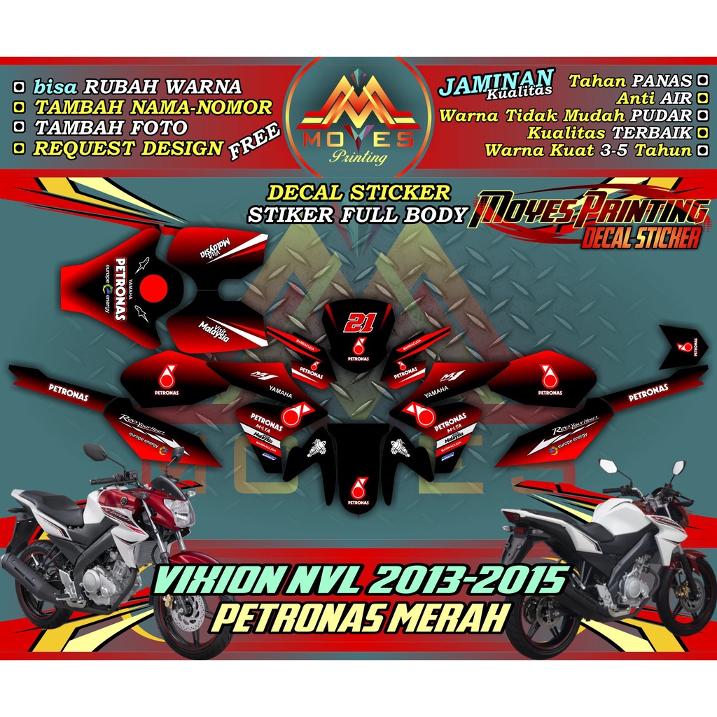 Jual DECAL VIXION150 NVL Fullbody kit Decal Fullbody vixion 150nvl ...