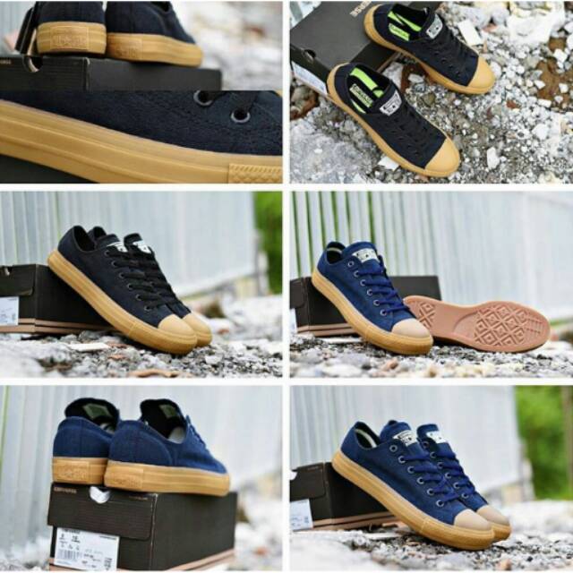 Jual Converse hitam sol gum ; navy sol gum | Shopee Indonesia