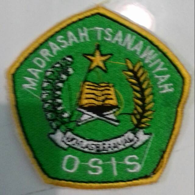 Jual Logo Bordir bedge osis mts warna hijau | Shopee Indonesia