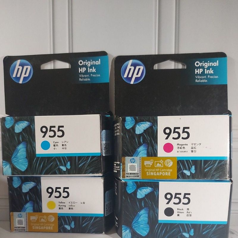 Jual TINTA HP 955 TIPIS ORIGINAL ( B,Y,M,C) | Shopee Indonesia