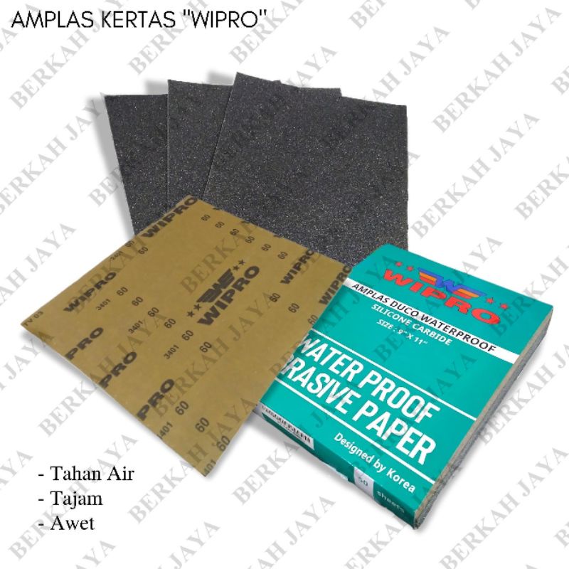 Jual Amplas Kertas Lembaran Wipro Ukuran Grit dari 60 Sampai Grit 2000 ...