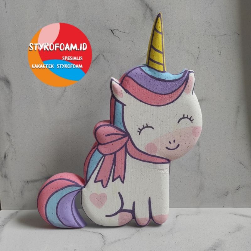 Jual karakter Styrofoam Unicorn duduk - dekorasi ulang tahun | Shopee ...