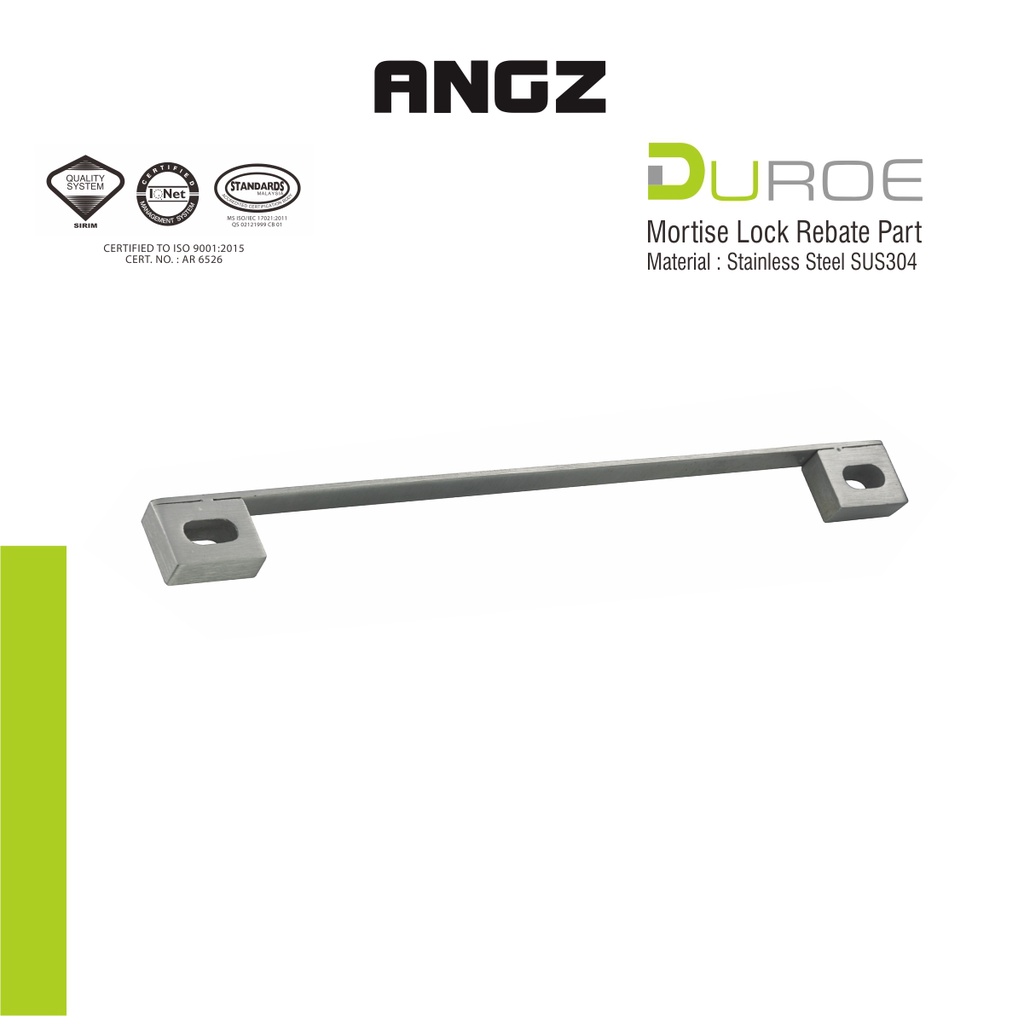Jual Rebated Mortise Lock Part DUROE Stainless Steel SUS 304 pcs ...