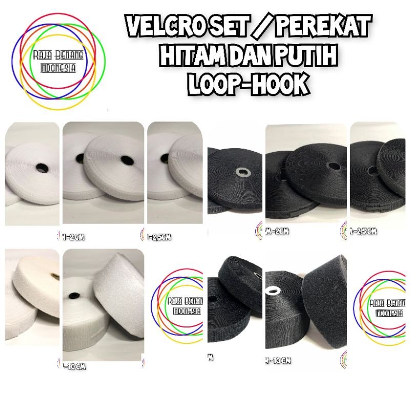 Jual Velcro Set / Perekat Hitam dan Putih ( halus - kasar )-meteran ...