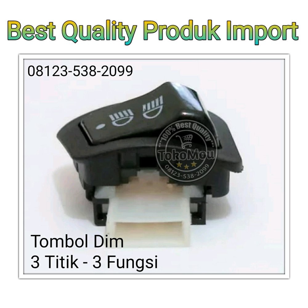 Jual Tombol dim 3 titik 3 fungsi saklar on off motor revo abs bea bac7 ...