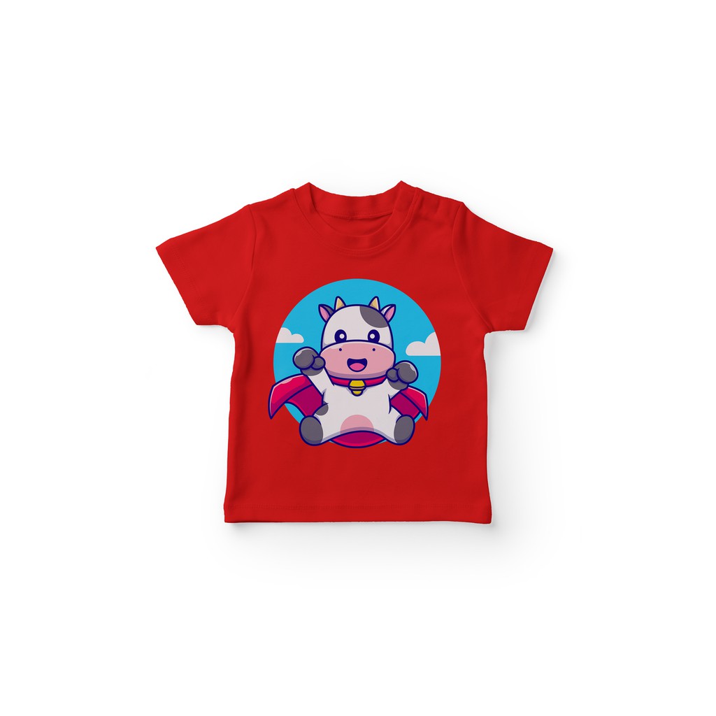 Jual GKAHSP181 Kaos Anak Motif Hewan Sapi Supercow Kartun Baju Anak ...