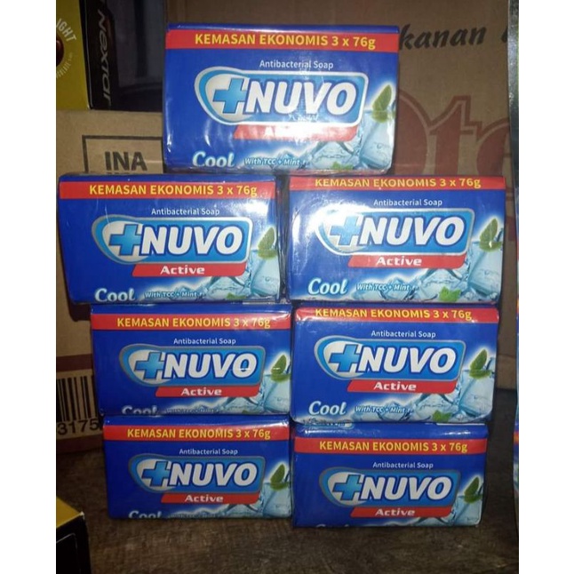 Jual Nuvo kemasan ekonomis active Antibacterial Sabun Kesehatan Modern Family Cool Bar Soap ...