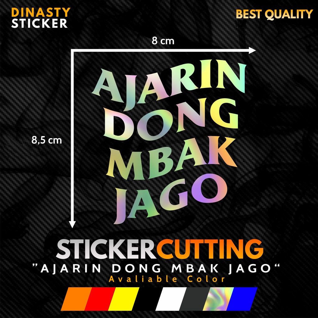 Jual STICKER STIKER CUTTING VIRAL AJARIN DONG MBAK JAGO STICKER ...