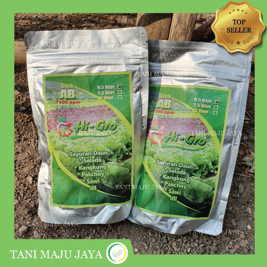 Jual Pupuk Hidroponik AB Mix Sayuran Daun Hi-Gro kemasan ekonomis ...