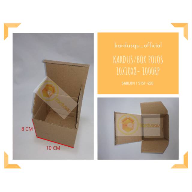 Jual KARDUS/KOTAK/BOX POLOS 10x10x8 | Shopee Indonesia