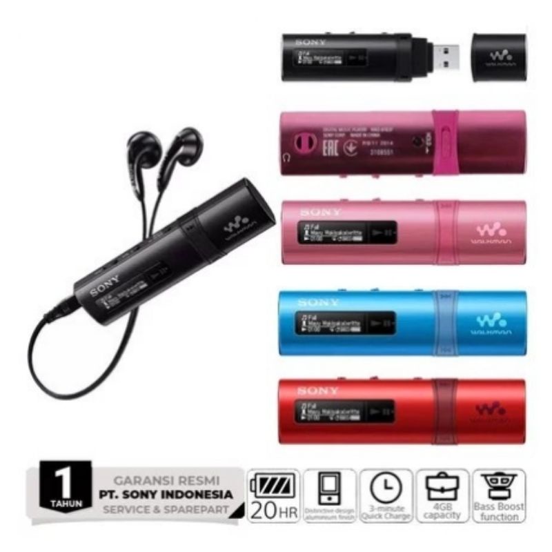Jual Sony Walkman NWZ-B183F (Flash MP3 Player with Built-in FM Tuner ...