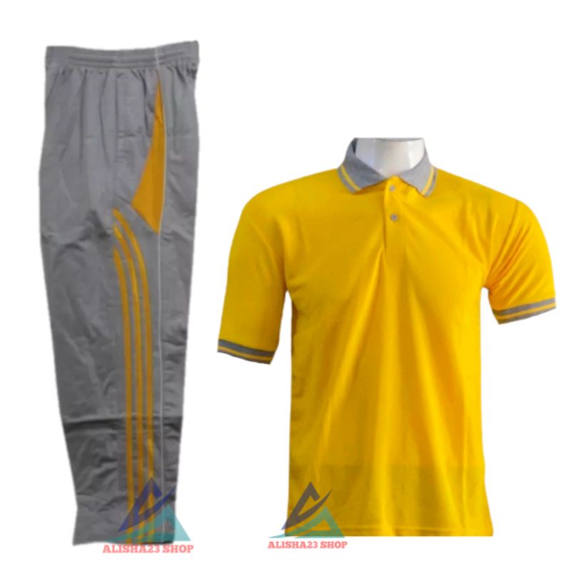 Jual SETELAN OLAHRAGA PRIA SETELAN TRAINING KAOS KERAH LENGAN PENDEK PAKAIAN OLAHRAGA SETELAN ...